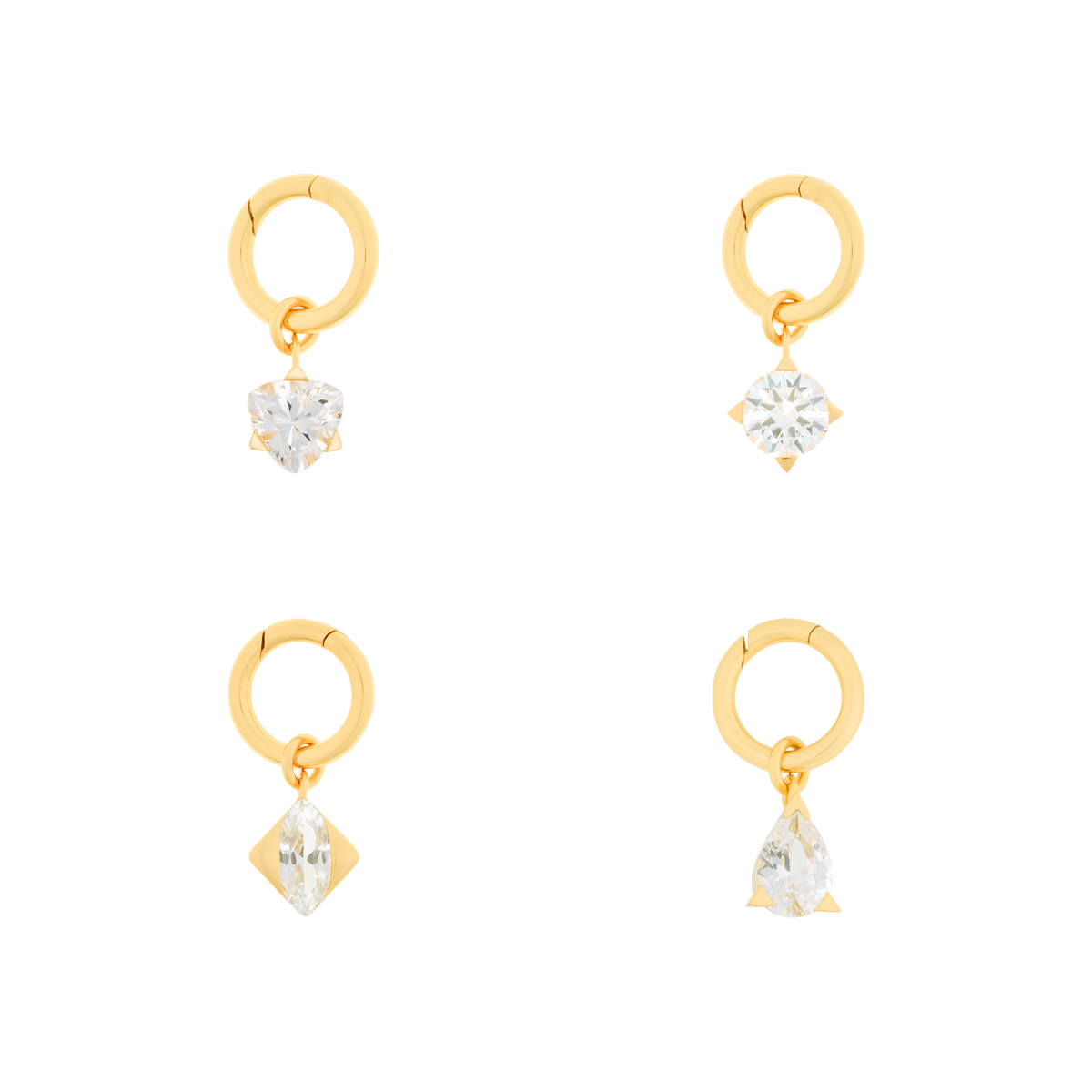 Set of 3 Solitaire Sapphire Charms In Gold Vermeil – The Future Rocks ...