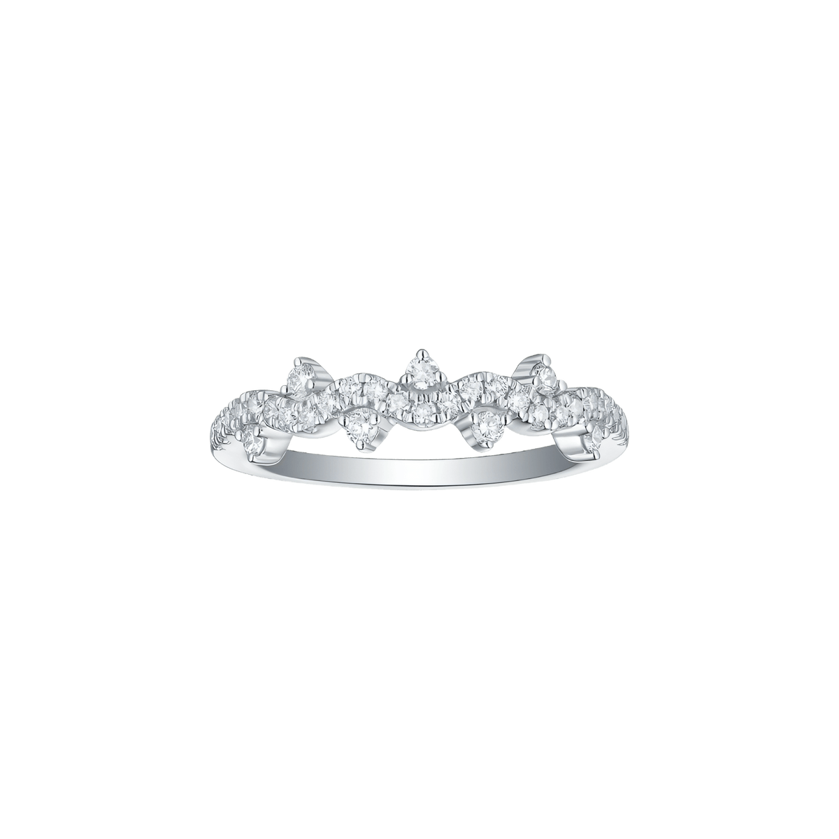 14K White Gold Lab-Grown Diamond Drizzle Ring II – The Future Rocks ...